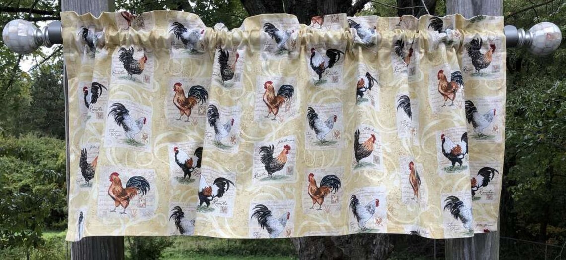 Chicken Valance Barnyard Rooster Poultry Farm Animal Bird Coop - Etsy