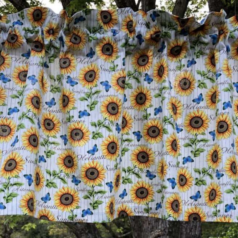 Blue Floral Valance - Etsy