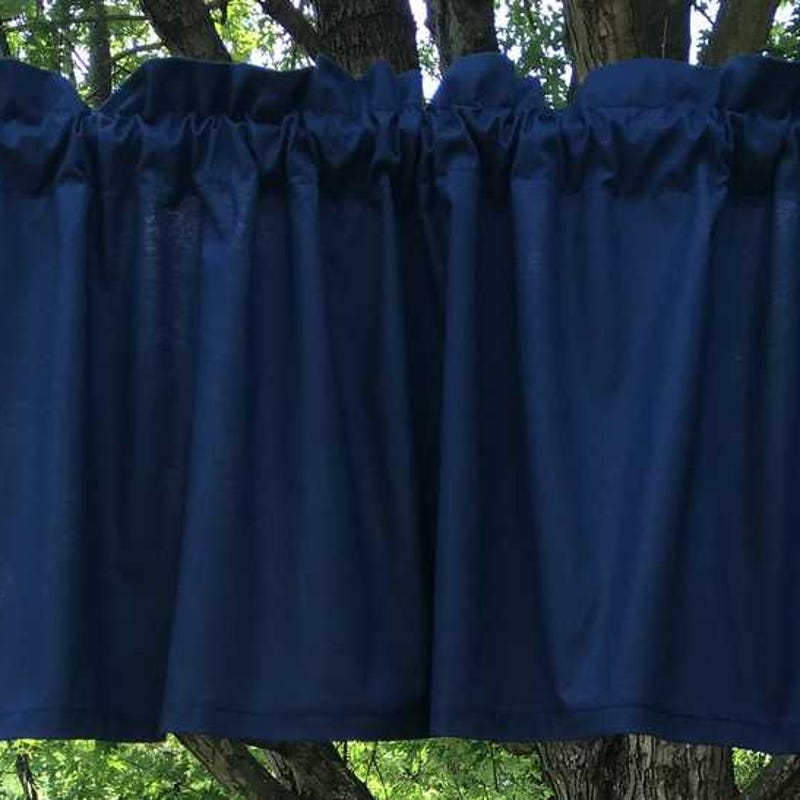 Navy Blue Valance - Etsy