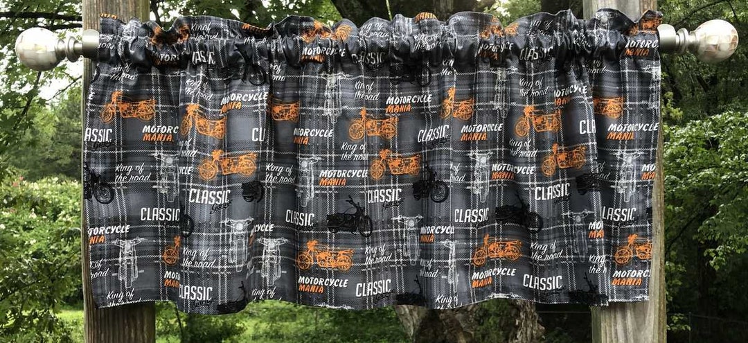 Valance Motorcycle Biker King of the Road Classic Cycle Gray Mancave ...