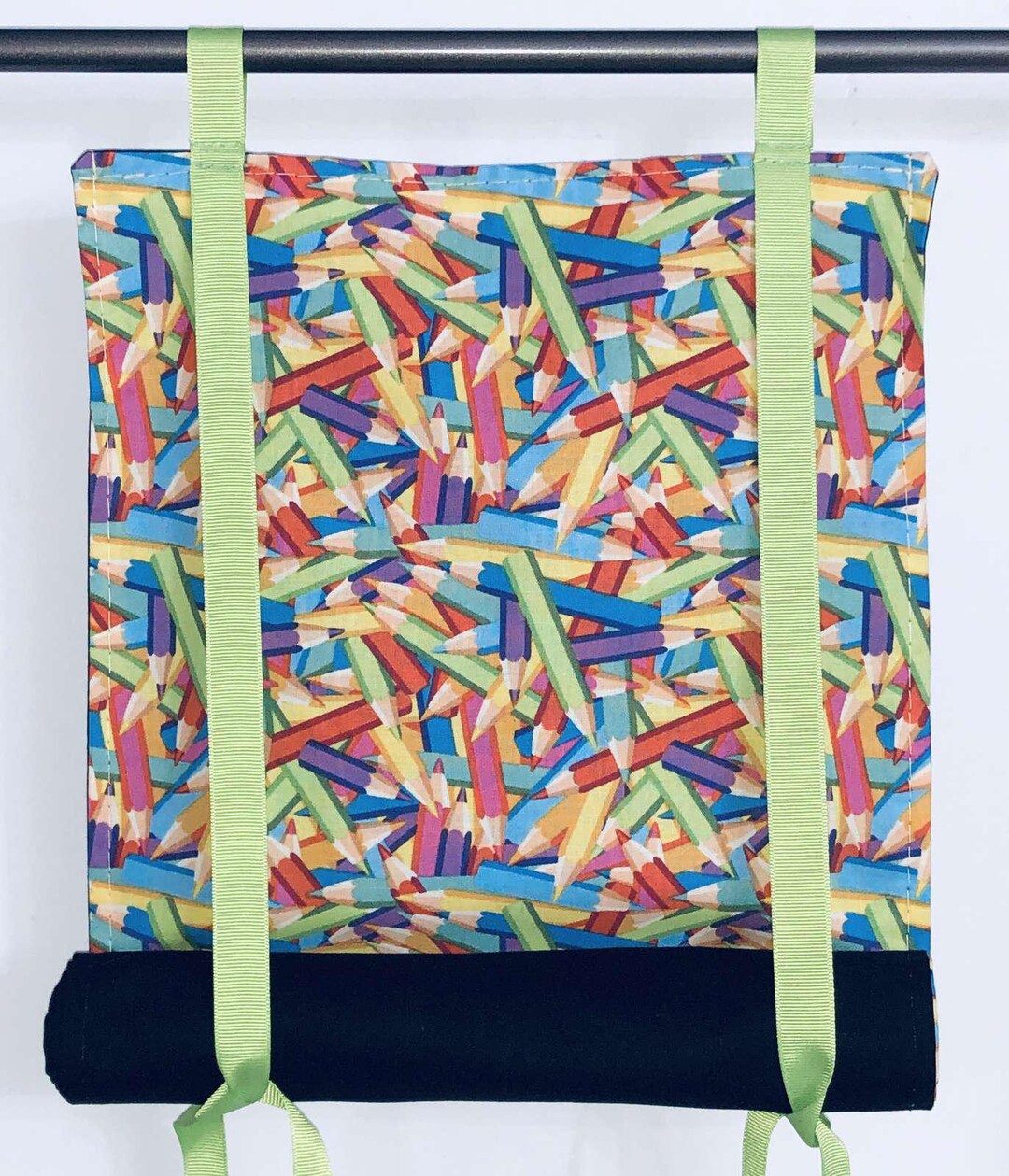 Classroom Door Window Curtain, Color Art Pencils Teacher Roll up Window ...