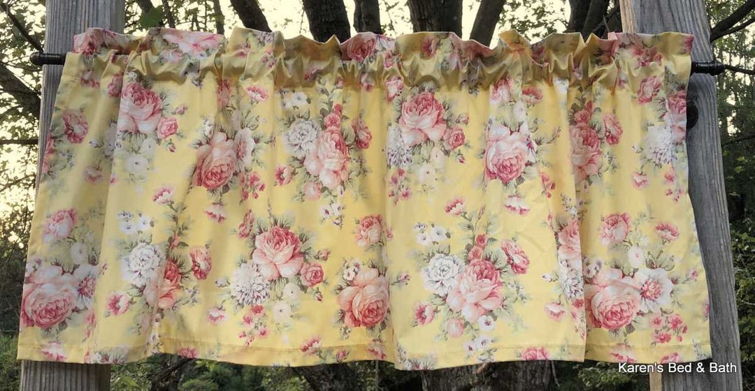 Valance Victorian Yellow Roses Romantic Shabby Chic Nostalgic Vintage ...