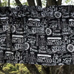 Curtains Religious Christian Valance King of Kings RV Camper Valance ...