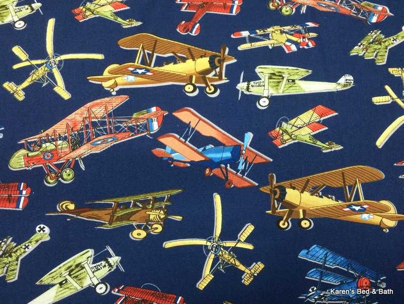 Vintage Airplane Valance Aircraft Planes Aviation Boy Mancave - Etsy