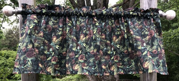 Pine Tree Valance Pine Cone Rustic Cabin Lodge Valance - Etsy