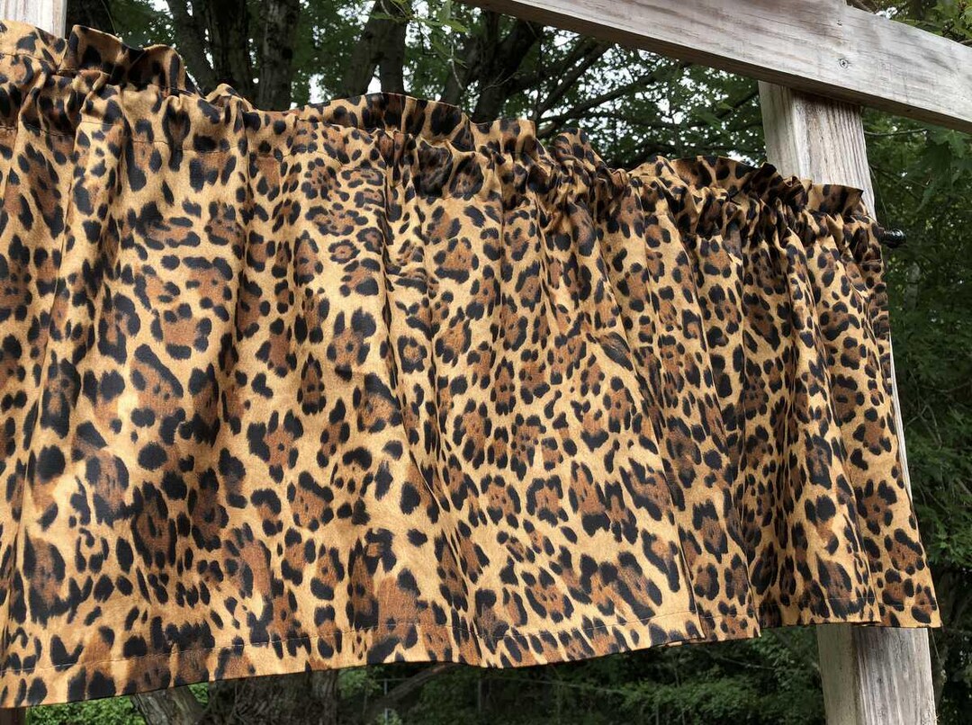 Cheetah Leopard Valance Safari Wildlife Jungle Big Cat Animal Skin ...