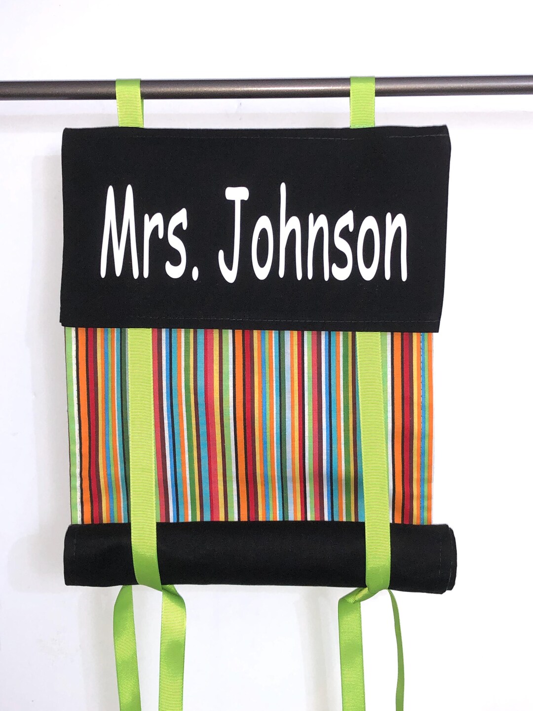 Personalized Classroom Door Curtain: Rainbow Stripe Privacy Panel - Etsy