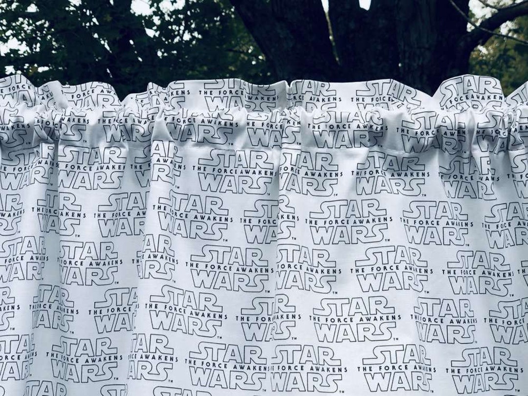 Handcrafted Star Wars Valance Boy White Nursery Bedroom Curtain Valance ...