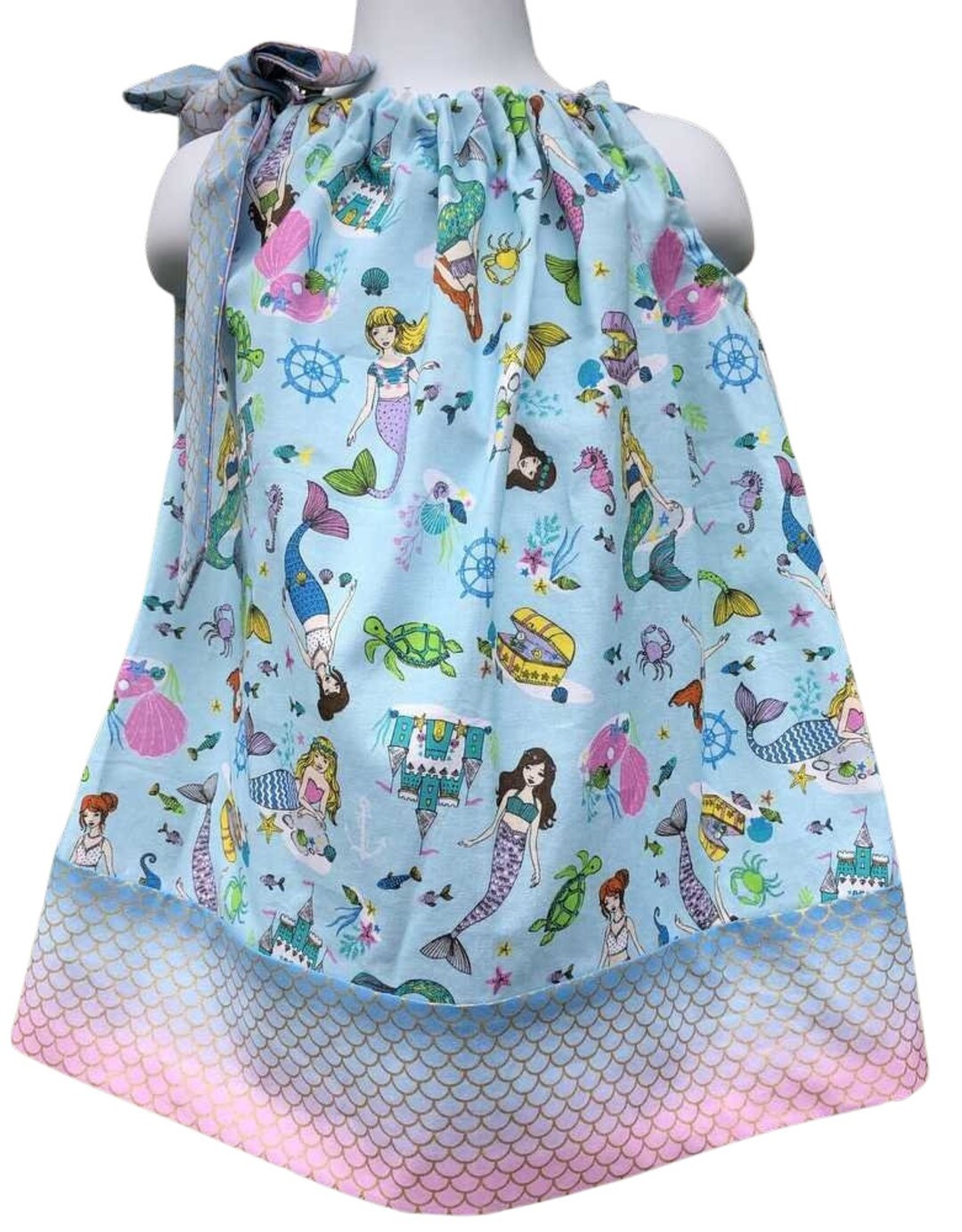 Princess Mermaid Nautical Sundress Tropical Fish Summer Dress Beach ...