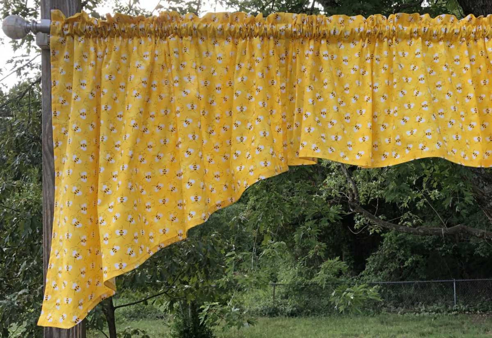 Honey Bees Valance Swag Bumble Bee Summer Country Farmhouse - Etsy UK