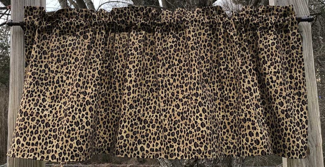 Curtains Leopard Valance Jungle Safari Wildlife Cat Cheetah - Etsy