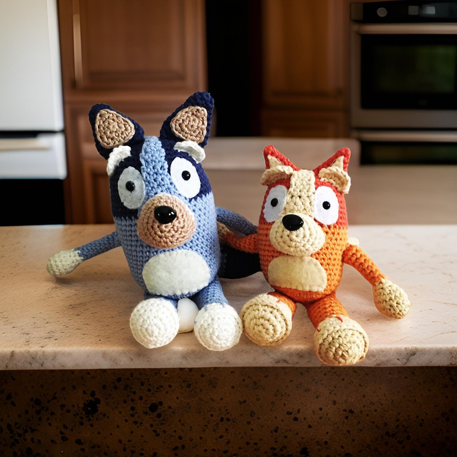 Bluey and Bingo Heeler Dog, Crochet Pattern Blue and Orange Dog Pdf ...