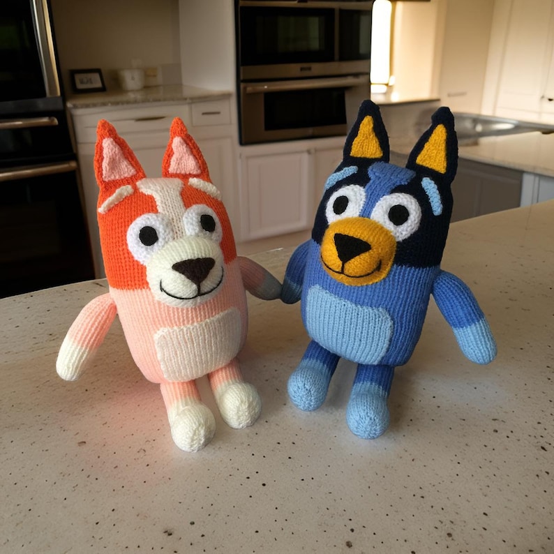 Heeler Bluey and Bingo Plush Toys PDF Knitting Pattern PDF FILE ...