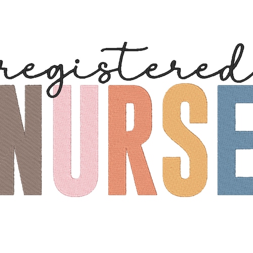 Registered Nurse Embroidery Design 6 SIZES Machine - Etsy