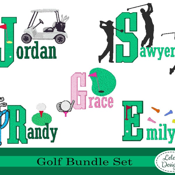 Golf Monogram Font - Etsy
