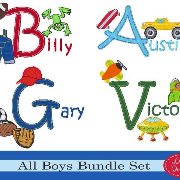 Boys Monogram Font - Etsy