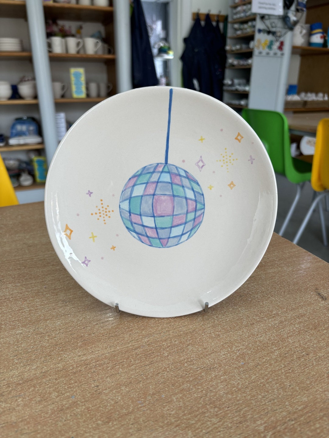 8" Glazed Disco Ball Plate - Etsy