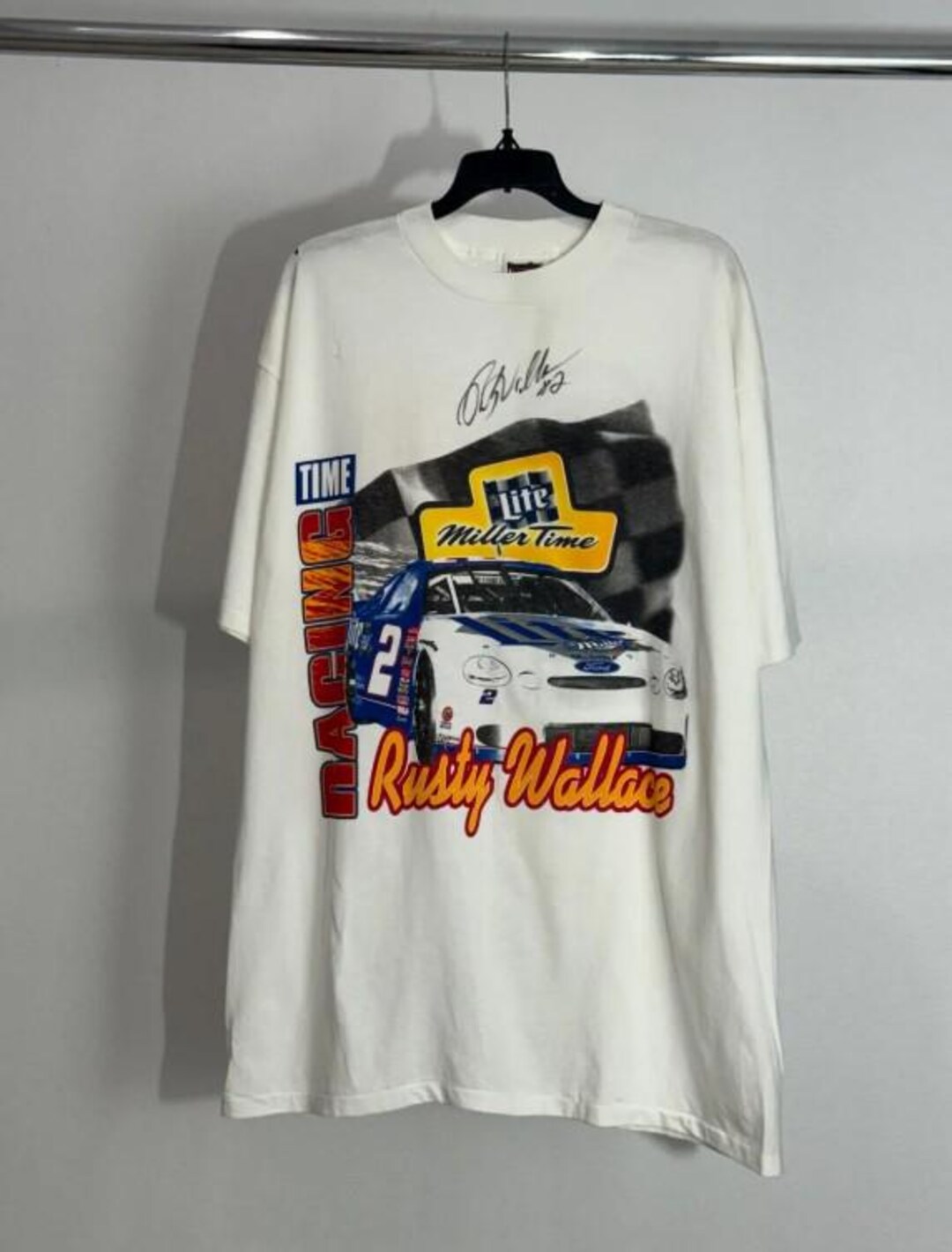 Vintage 90s Rusty Wallace Nascar Racing T-shirt, Rusty Wallace T-shirt ...