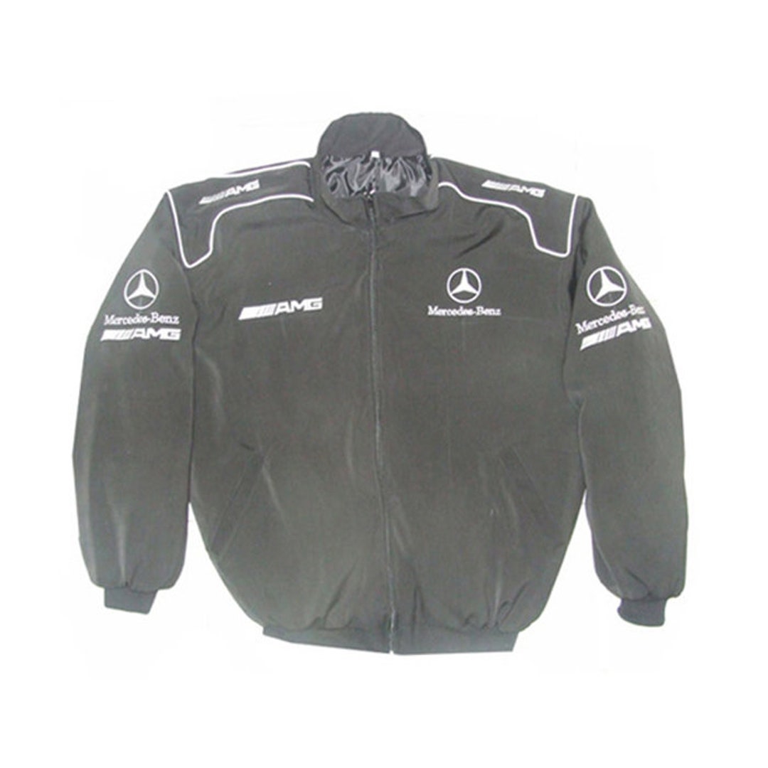 Benz Racing Jacket, Black, Nascar Racing Jacket - Etsy