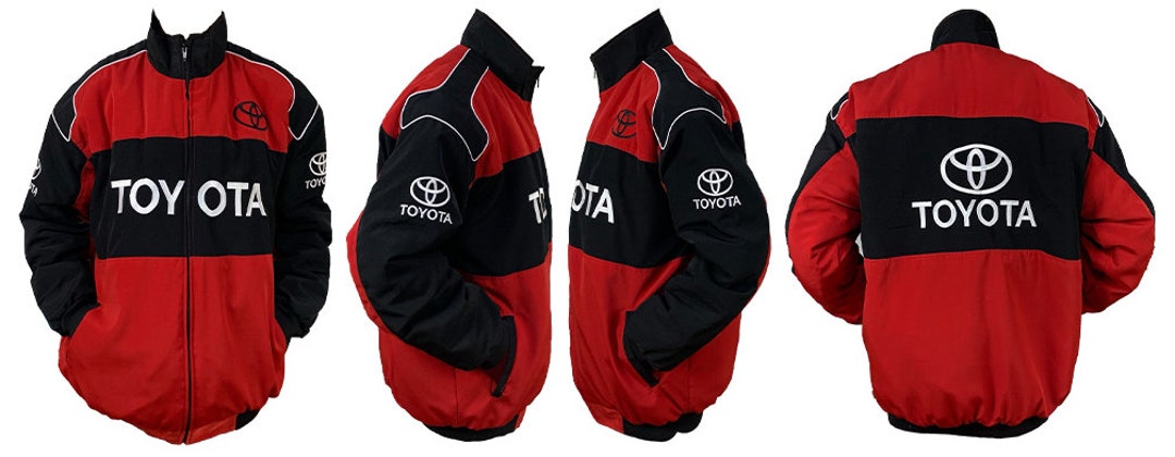 Toyota Red and Black Jacket, Racing Jacket, NASCAR Racing Jacket - Etsy