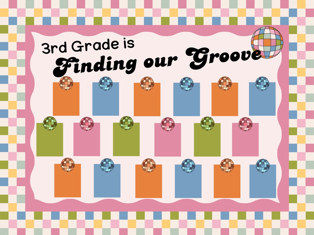 Retro Classroom Decor Bundle Editable, Groovy, 70s, Bulletin Board ...