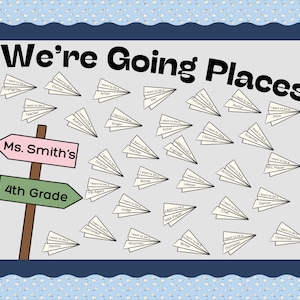 We're Going Places Bulletin Board Bundle | Travel, Planes, Stamps, Mail ...