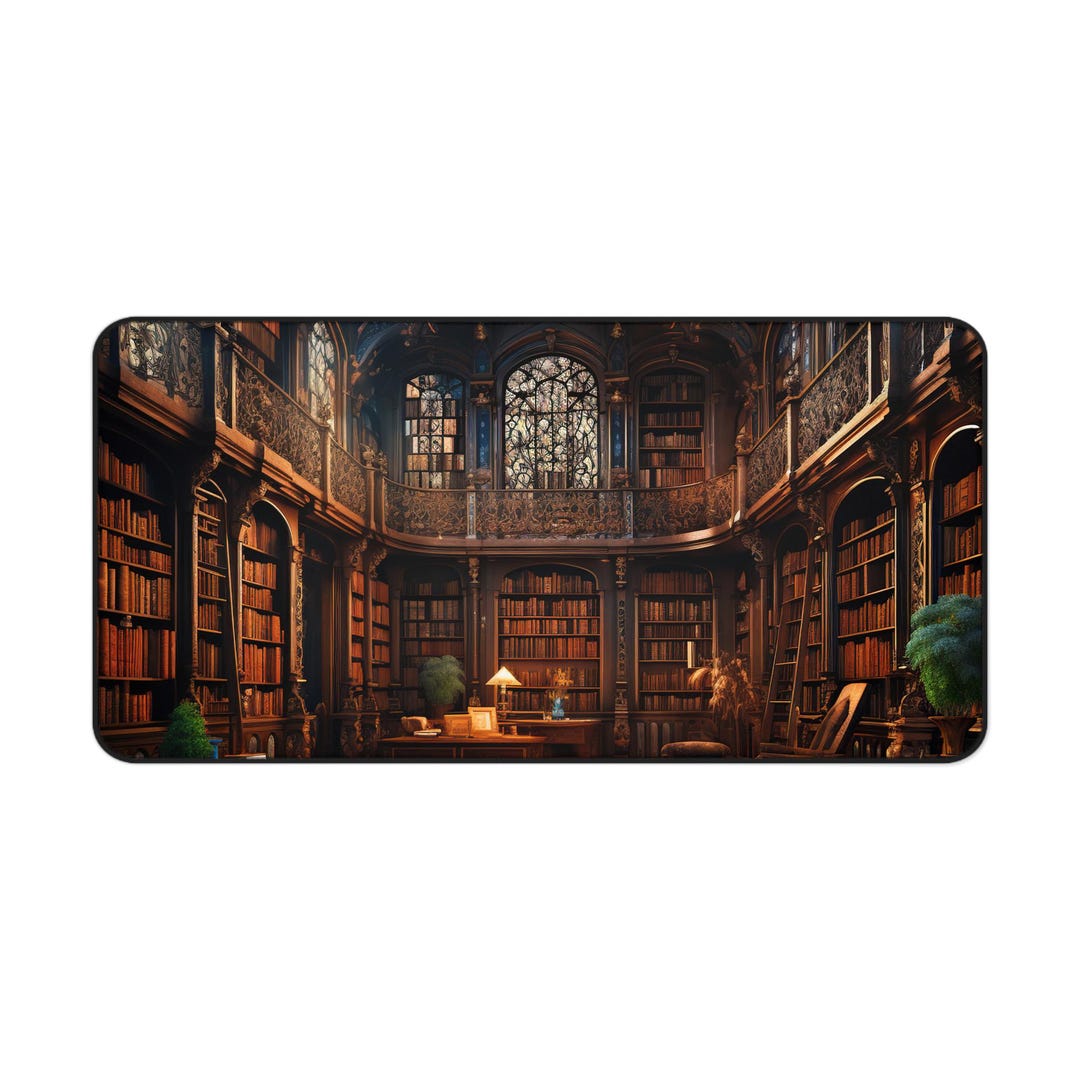 Vintage Old Library Desk Mat Retro Inspired Workspace Decor - Etsy