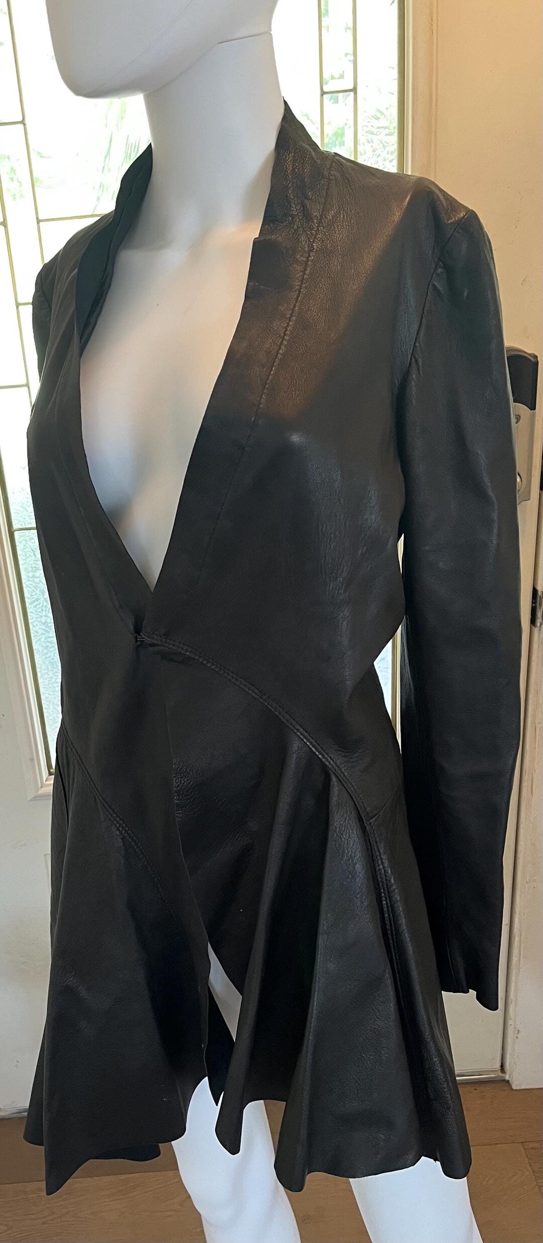 Blur Italian Leather Jacket Very Rare Fit and Flare Designer Style - Etsy