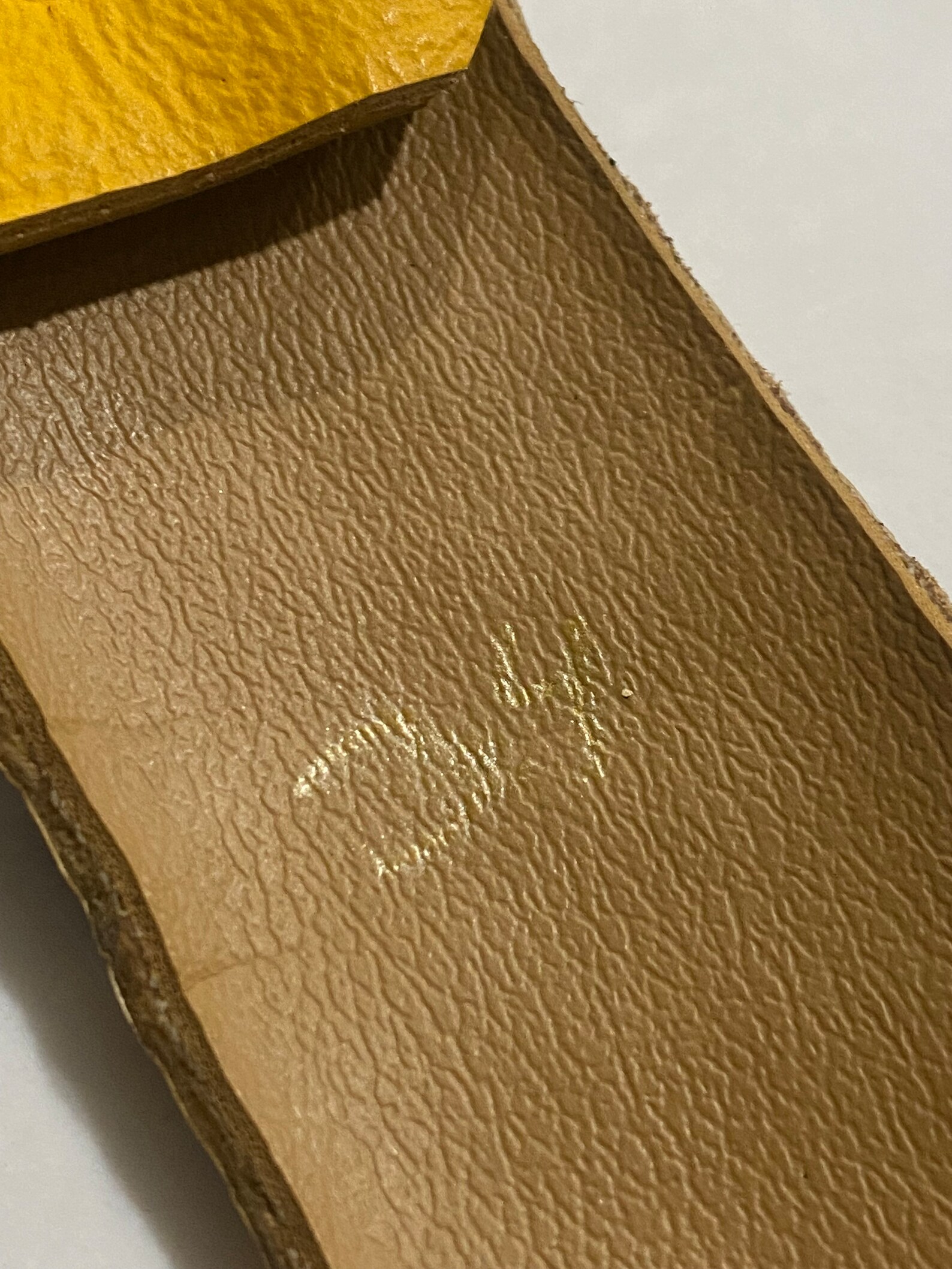 Vintage Kippy's Stylish, Sparkling Big Silver Buckle Yellow Leather ...