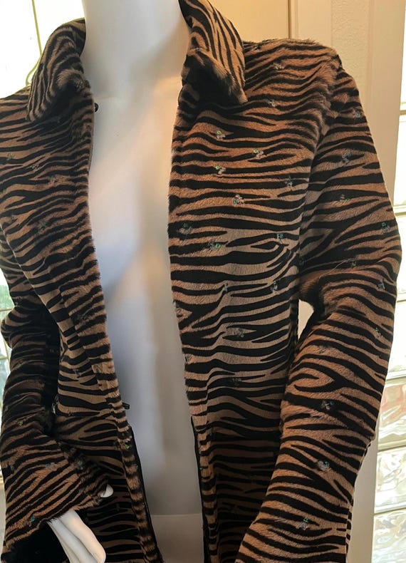 1999 Gianni Versace by Donatella Versace Tiger Print … - Gem