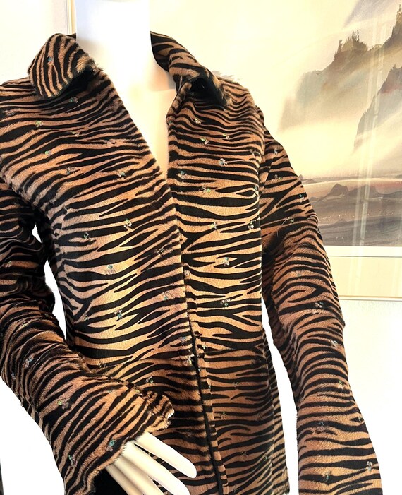 1999 Gianni Versace by Donatella Versace Tiger Print … - Gem