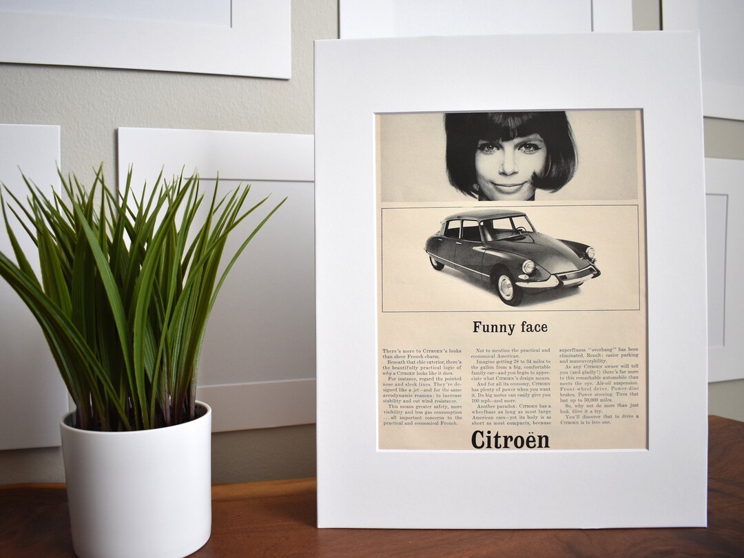 1963 Citroën DS19 available FRAMED Vintage Magazine Advertisement Wall ...