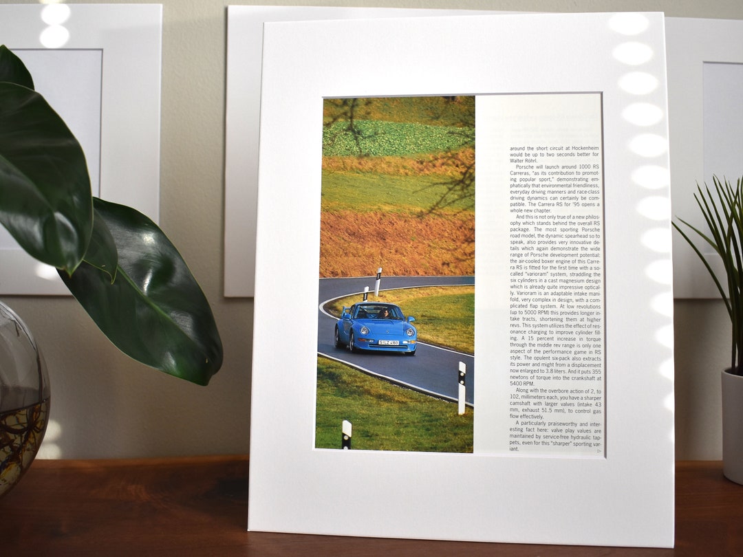 1995 Porsche 911 Carrera RS 993 (available GALLERY FRAMED!) Vintage ...