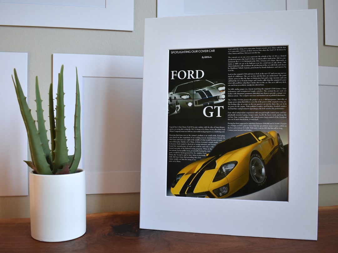 Ford GT Retro Original Magazine Review Article Printed 2002 - Etsy