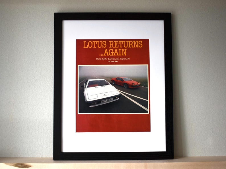 1983 Lotus Esprit (available GALLERY FRAMED!) Vintage Magazine Print ...