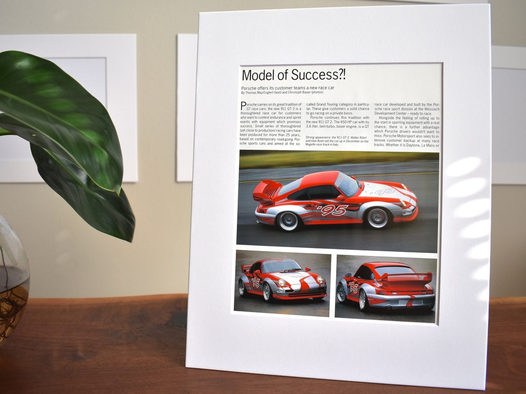 1995 Porsche 911 Carrera GT2 993 (available GALLERY FRAMED!) Vintage ...
