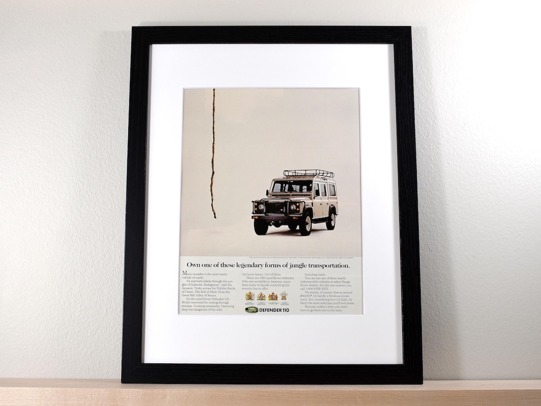 1992 Land Rover Defender 110 (available GALLERY FRAMED!) Retro Magazine ...