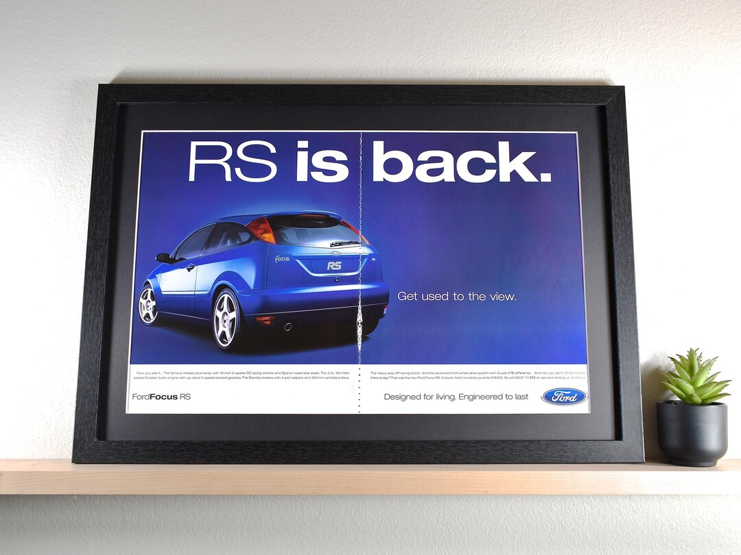 2002 Ford Focus RS Framed Two-page Vintage European Magazine ...