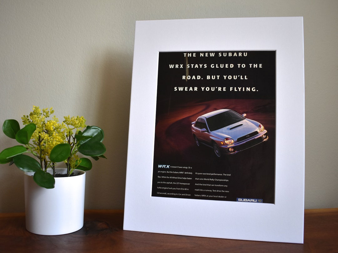 2001 Subaru WRX (available GALLERY FRAMED!) Vintage Magazine ...