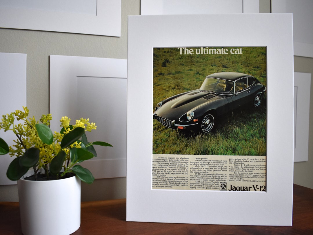 1972 Jaguar XK-E 22 V12 Vintage Magazine Advertisement Wall Decor ...