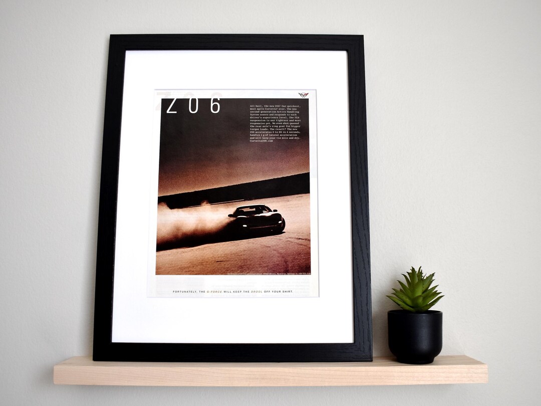 2001 Chevrolet Corvette Z06 C5 (available GALLERY FRAMED!) Retro ...