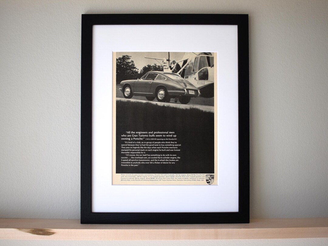 1967 Porsche 912 available FRAMED Vintage Magazine Print Advertisement Wall Decor, 11x14in ...
