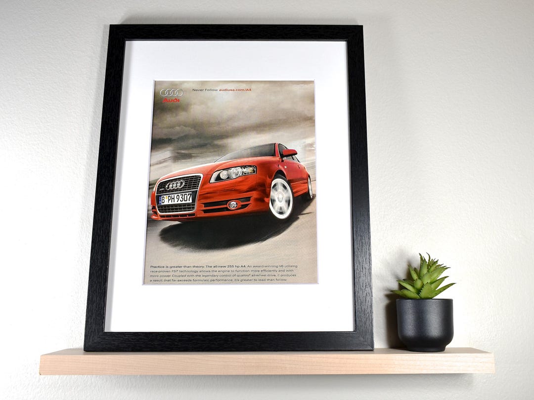2005 Audi A4 B6 (available GALLERY FRAMED!) Vintage Magazine Print ...