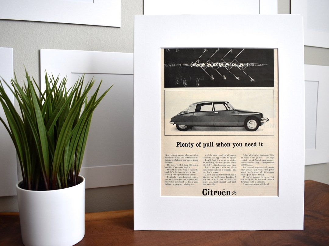 1963 Citroën DS19 (available FRAMED!) Vintage Magazine Advertisement ...
