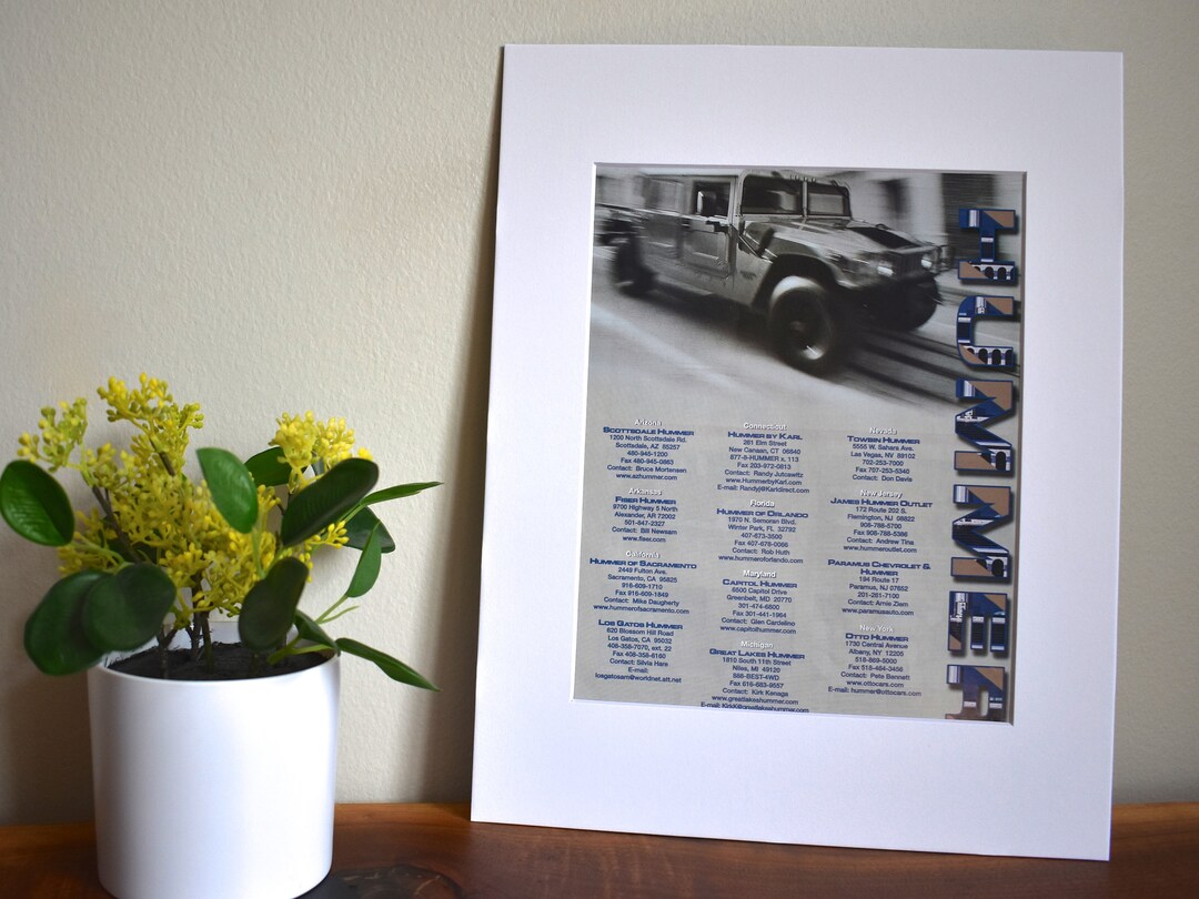 Hummer H1 Hard Top Retro Vintage Original Magazine Advertisement ...