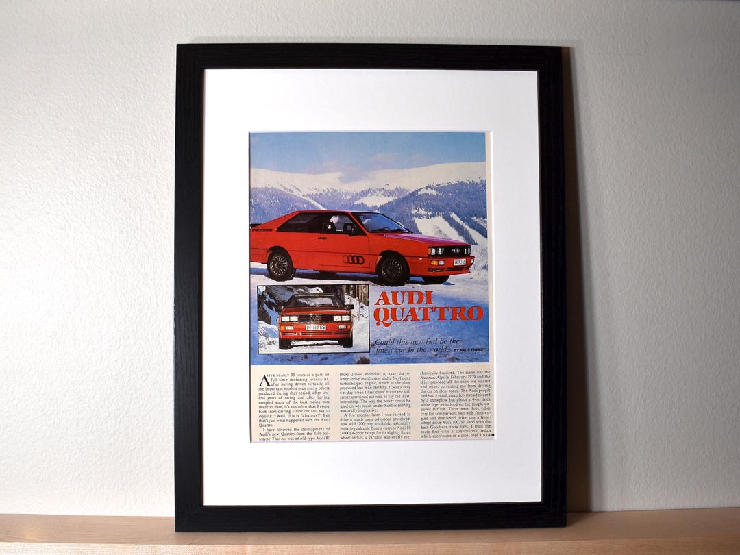 1980 Audi Quattro (available GALLERY FRAMED!) Vintage Magazine Print ...