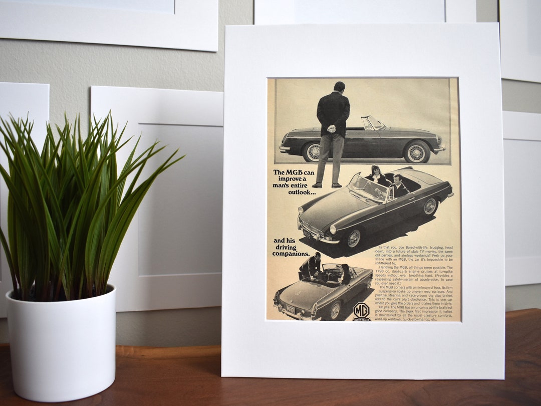 1967 MG MGB (available GALLERY Framed!) Vintage Magazine Advertisement Wall Decor - Printed 1967 ...