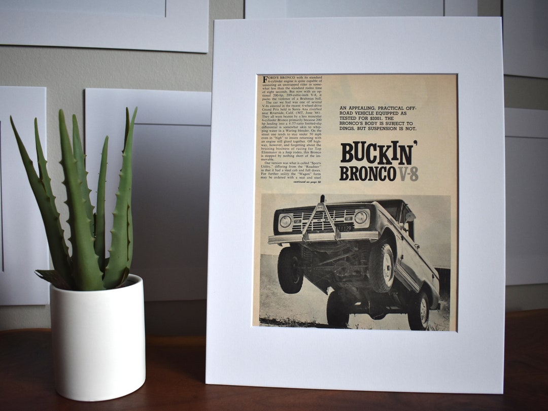 1967 Ford Bronco 289ci V8 Vintage Magazine Review Wall Art, Fits Any ...