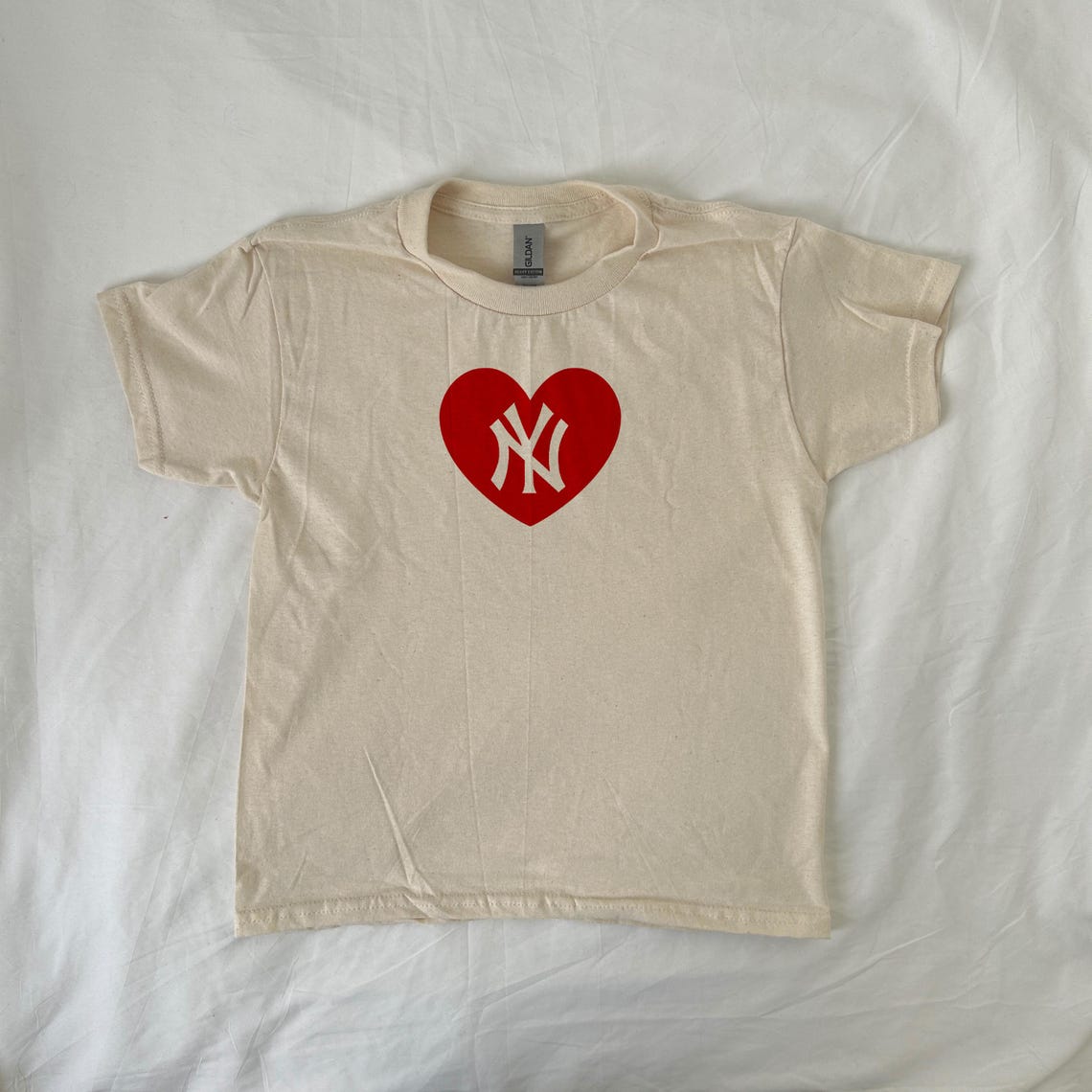 Screenprinted New York Yankees Heart Baby Tee, Trendy Yankees Shirt ...