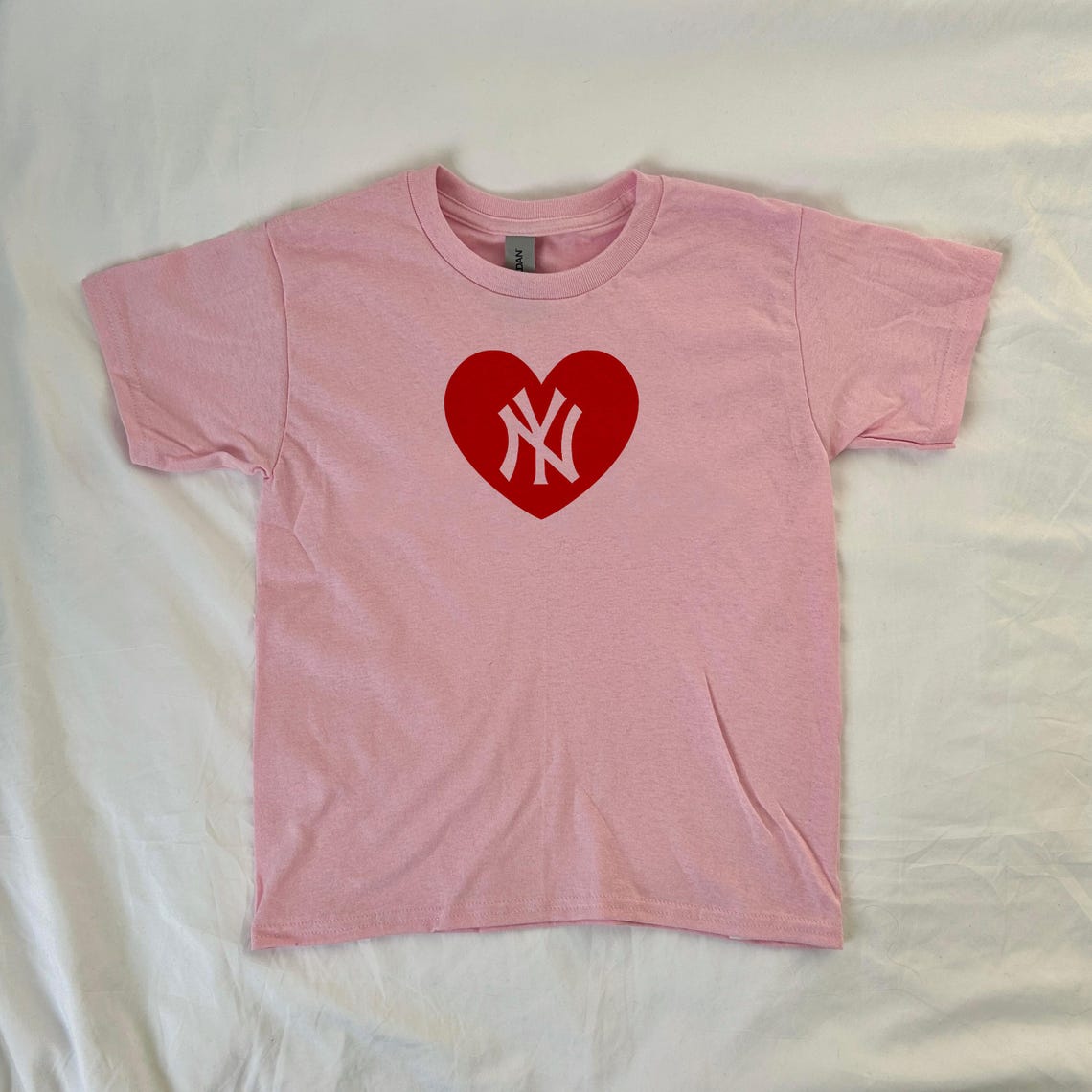 Screenprinted New York Yankees Heart Baby Tee, Trendy Yankees Shirt ...